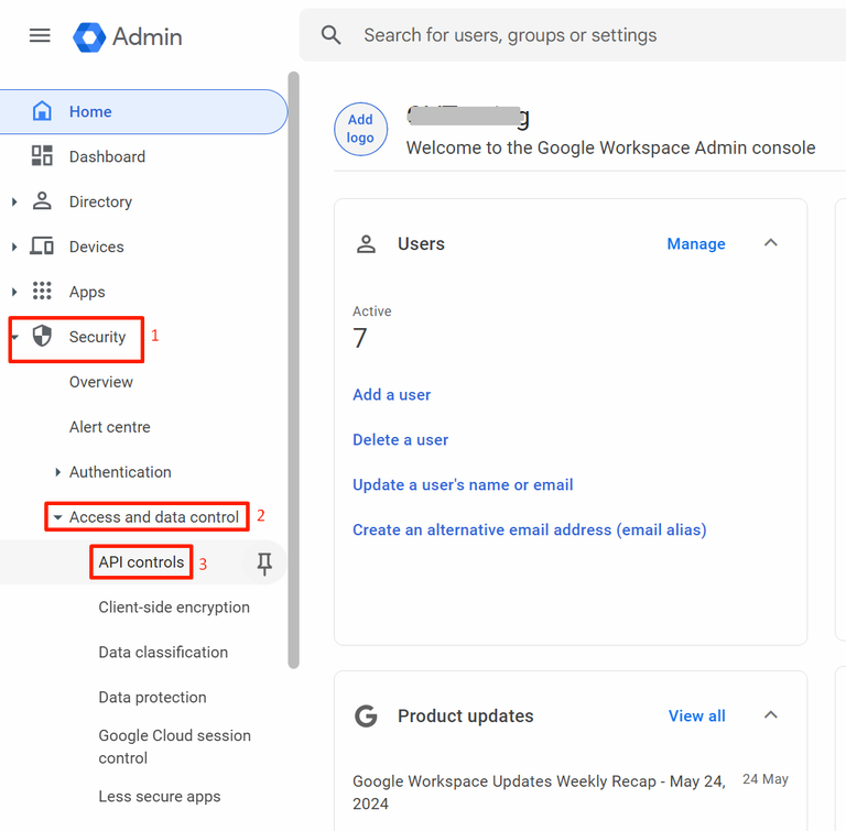 Delegate domain-wide authority to your service account
