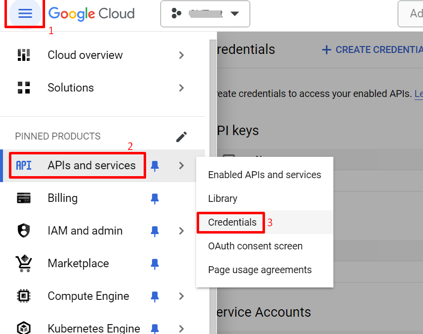 Create OAuth2 credentials